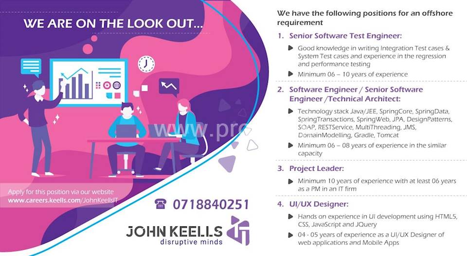Vacancies at John Keells at John Keells Holdings
