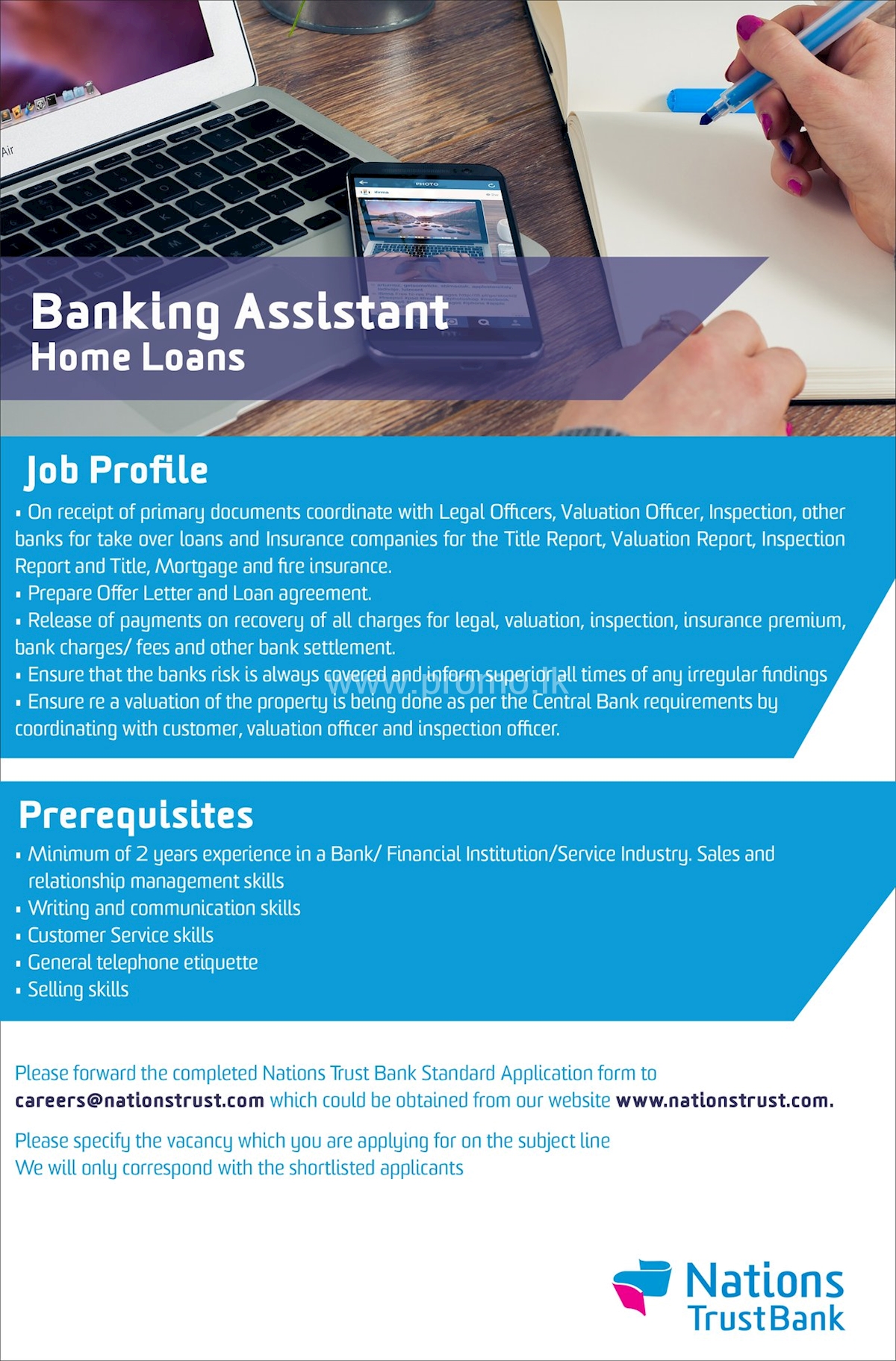 Banking Assistant at Nations Trust Bank