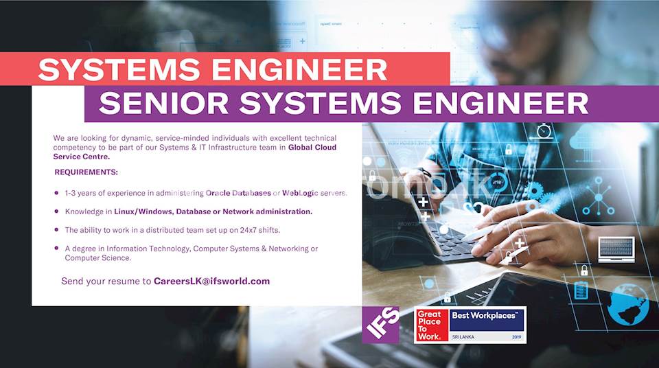 System Engineer - Senior Systems Engineer at IFS Sri Lanka