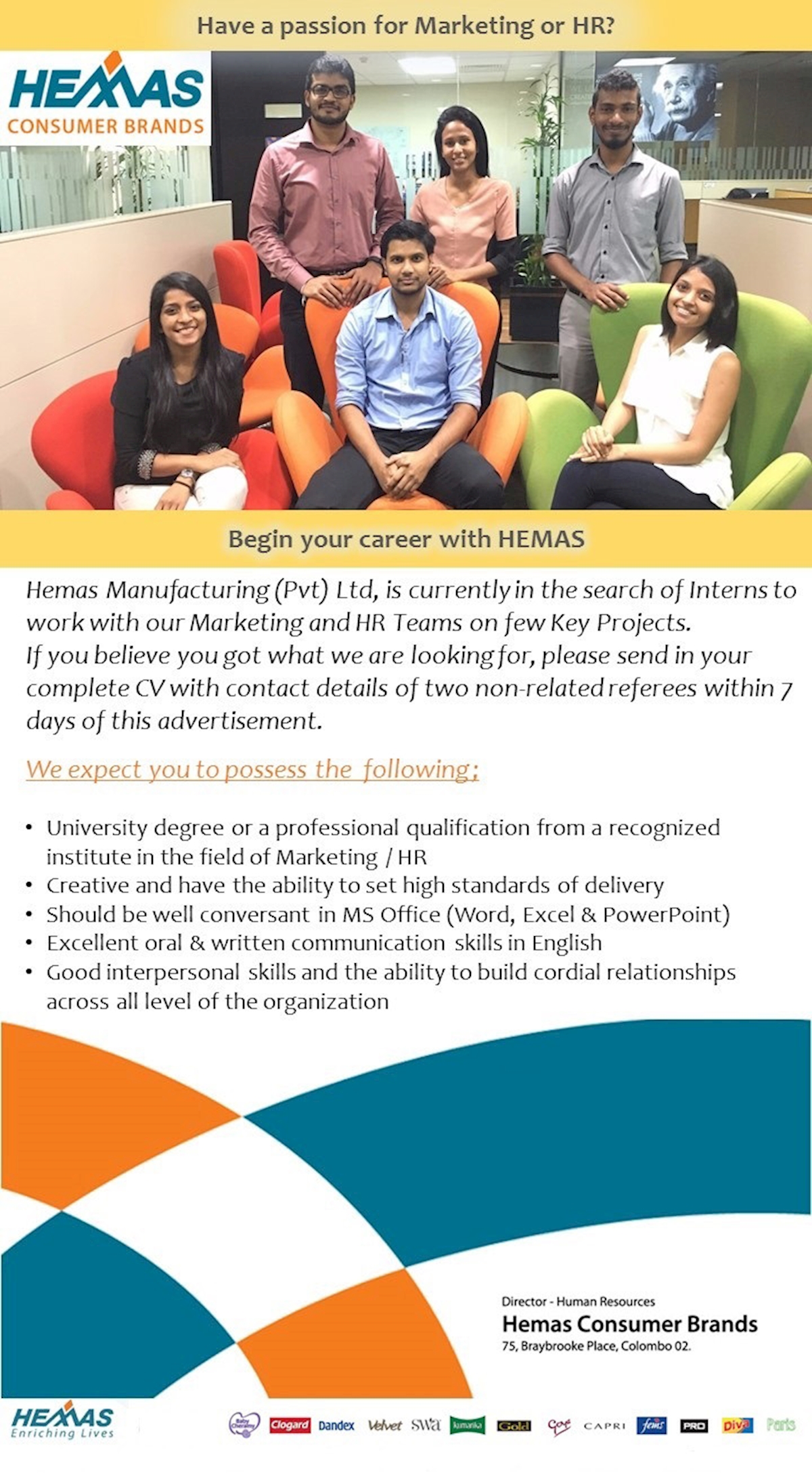 Interns - Marketing at Hemas Holdings