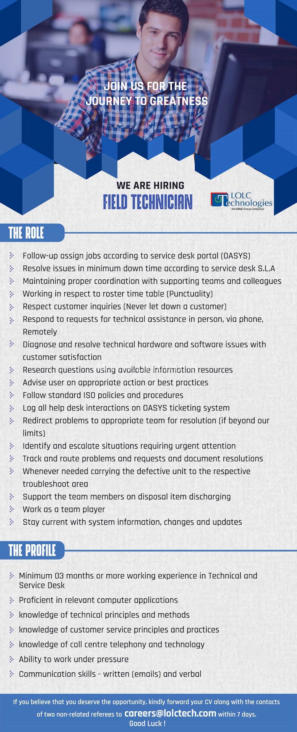 Field Technician at LOLC