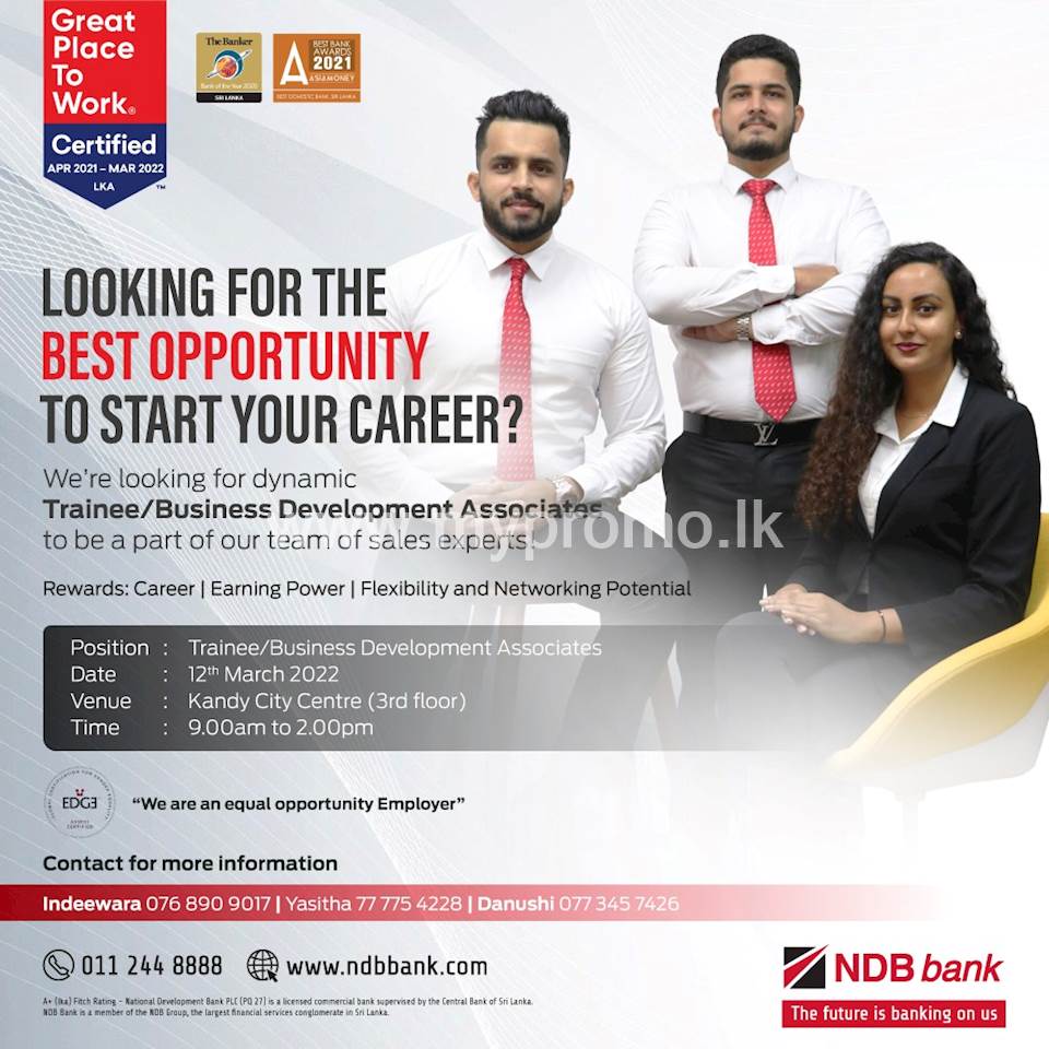 Trainee/ Business Development Associates at National Development Bank
