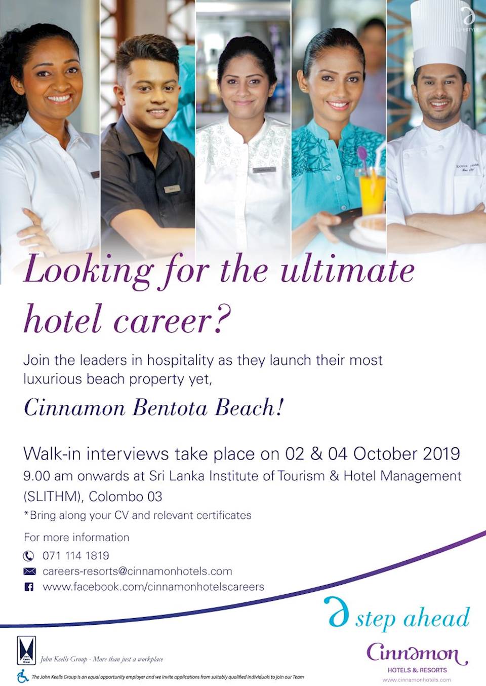 Walk-In Interviews at Cinnamon Hotels