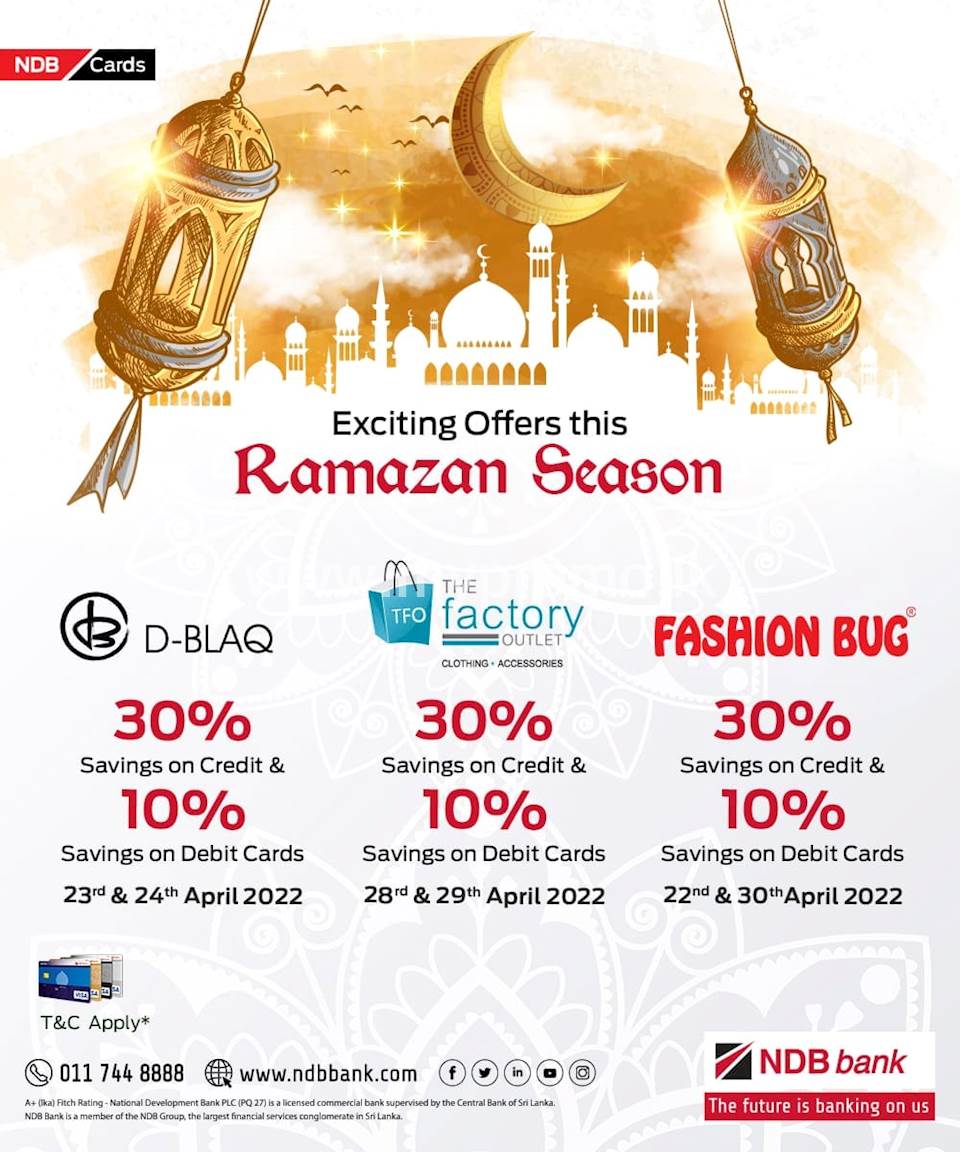 Enjoy special clothing offers this ramadan with your NDB Credit and ...