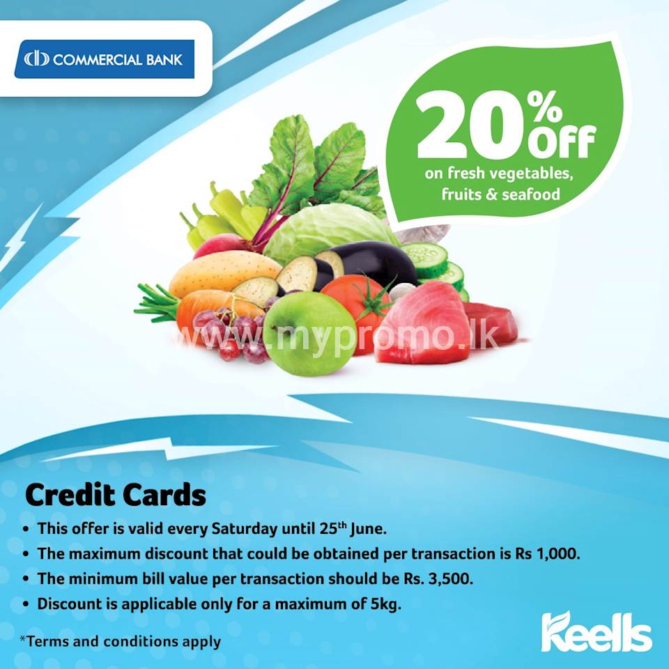 20% off on fresh vegetables, fruits and seafood at Keells with ComBank ...