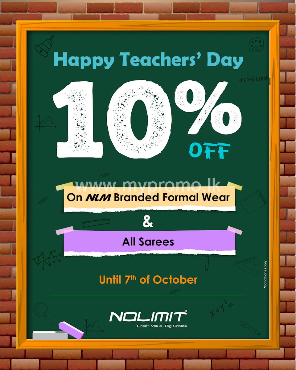 10% discount on all NLM Formal Wear brands and Sarees at NOLIMIT
