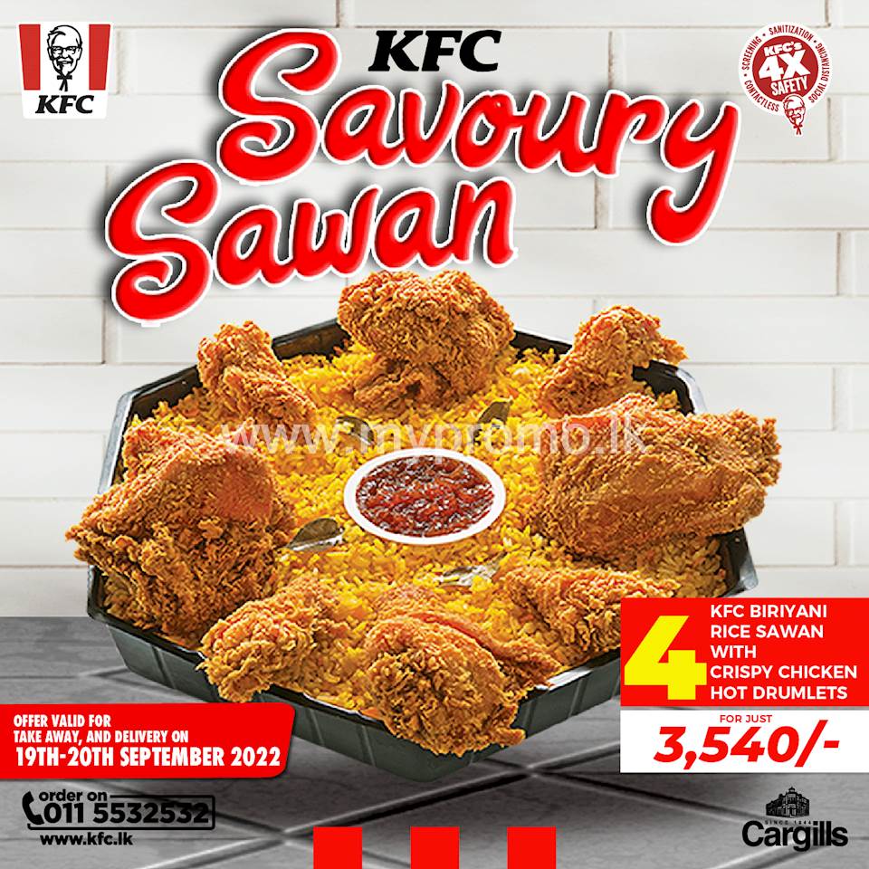 Enjoy your favorite Savoury Sawan for just Rs. 3,540 at KFC!