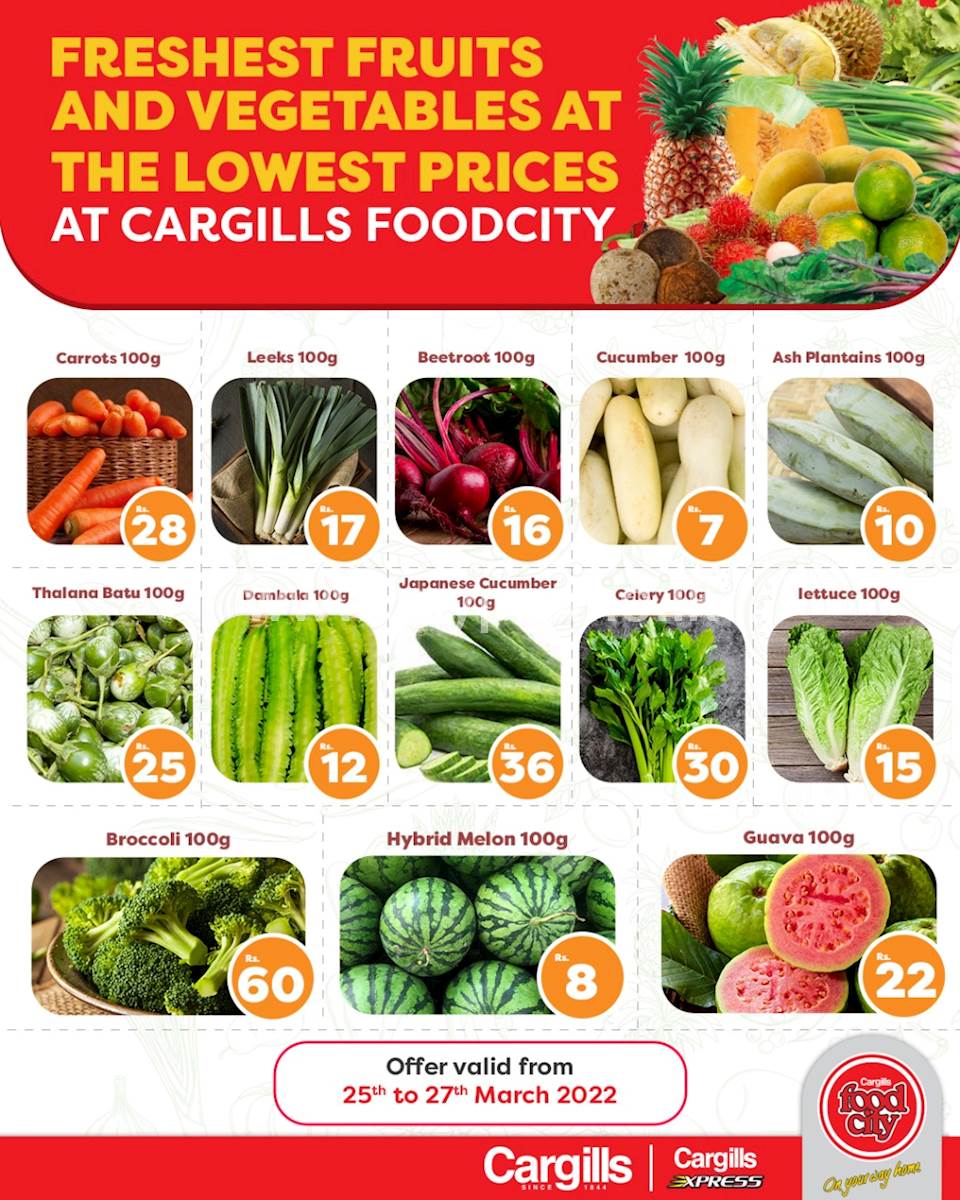 Buy fresh vegetables and fruits at the Lowest Price across Cargills ...