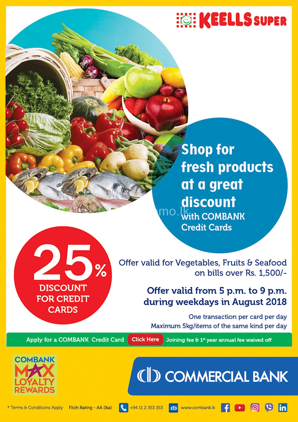 Shop for fresh products at great discounts with Combank Credit Cards at ...