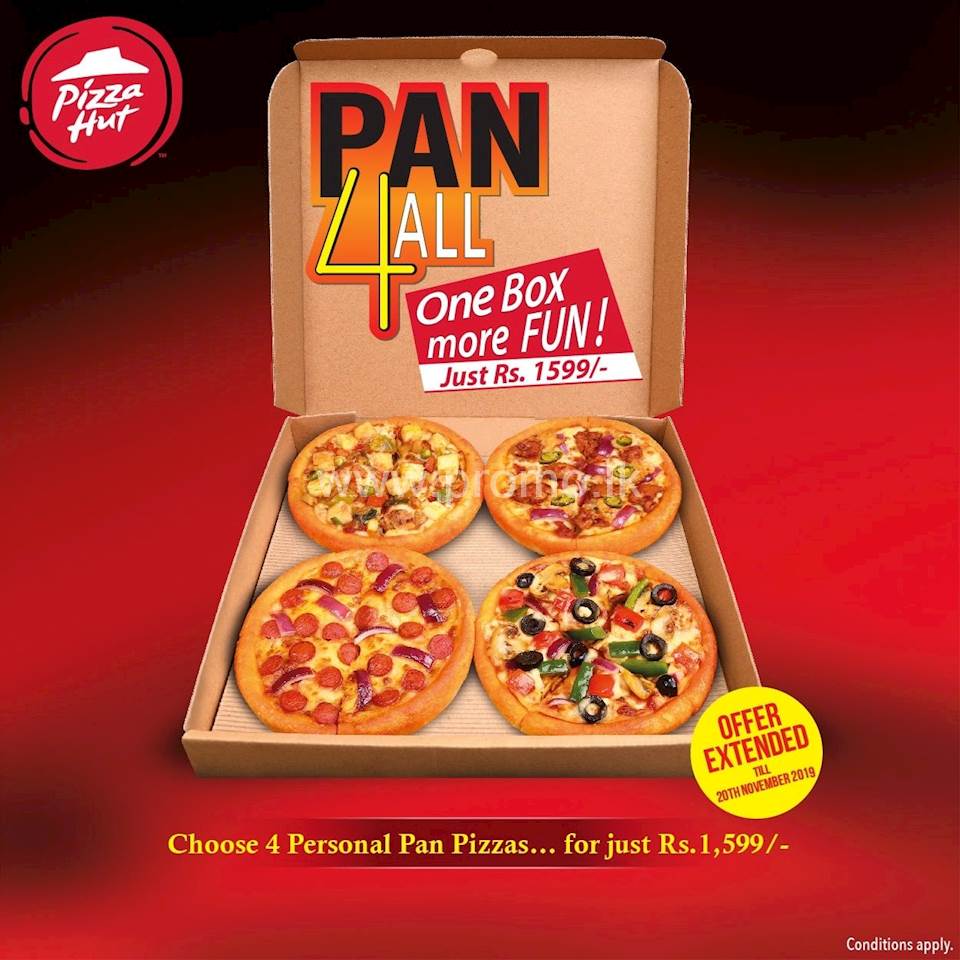 Get any 4 personal pan pizzas from Classic or Signature ranges for just ...