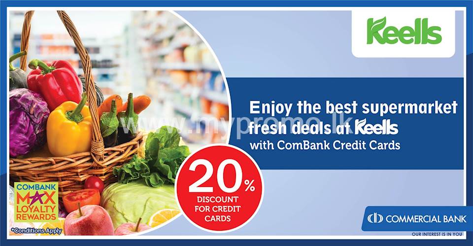Enjoy the best supermarket fresh deals at Keells with ComBank Credit Card