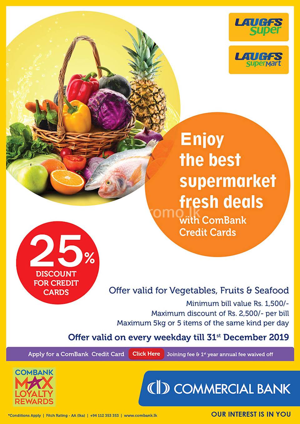 Enjoy up to 25 % discount on vegetables, fruits and seafood on every ...