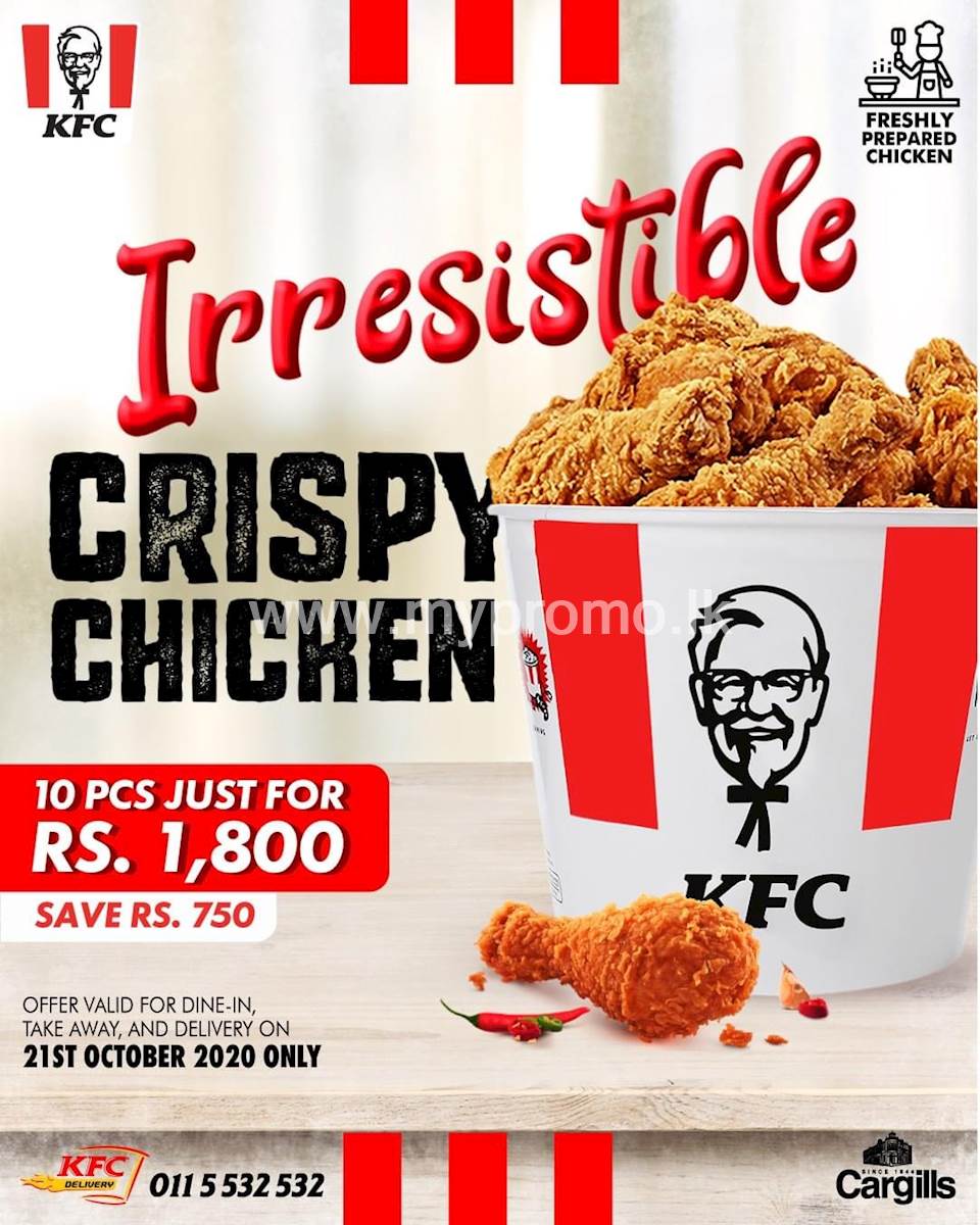 Kfc 10 Pc Irresistible Crispy Chicken Bucket For Just Rs 1 800 Today Hot Sex Picture