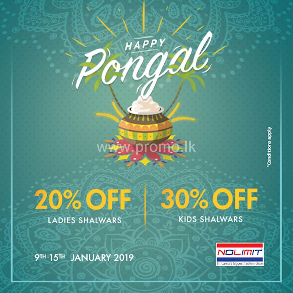 Pongal Offer - Up to 30 % off at Nolimit