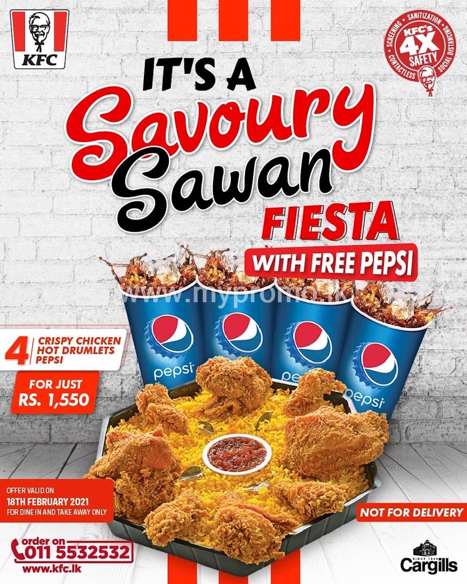 Enjoy Savoury Sawan Fiesta with FREE Pepsi today for just Rs.1,550 ...