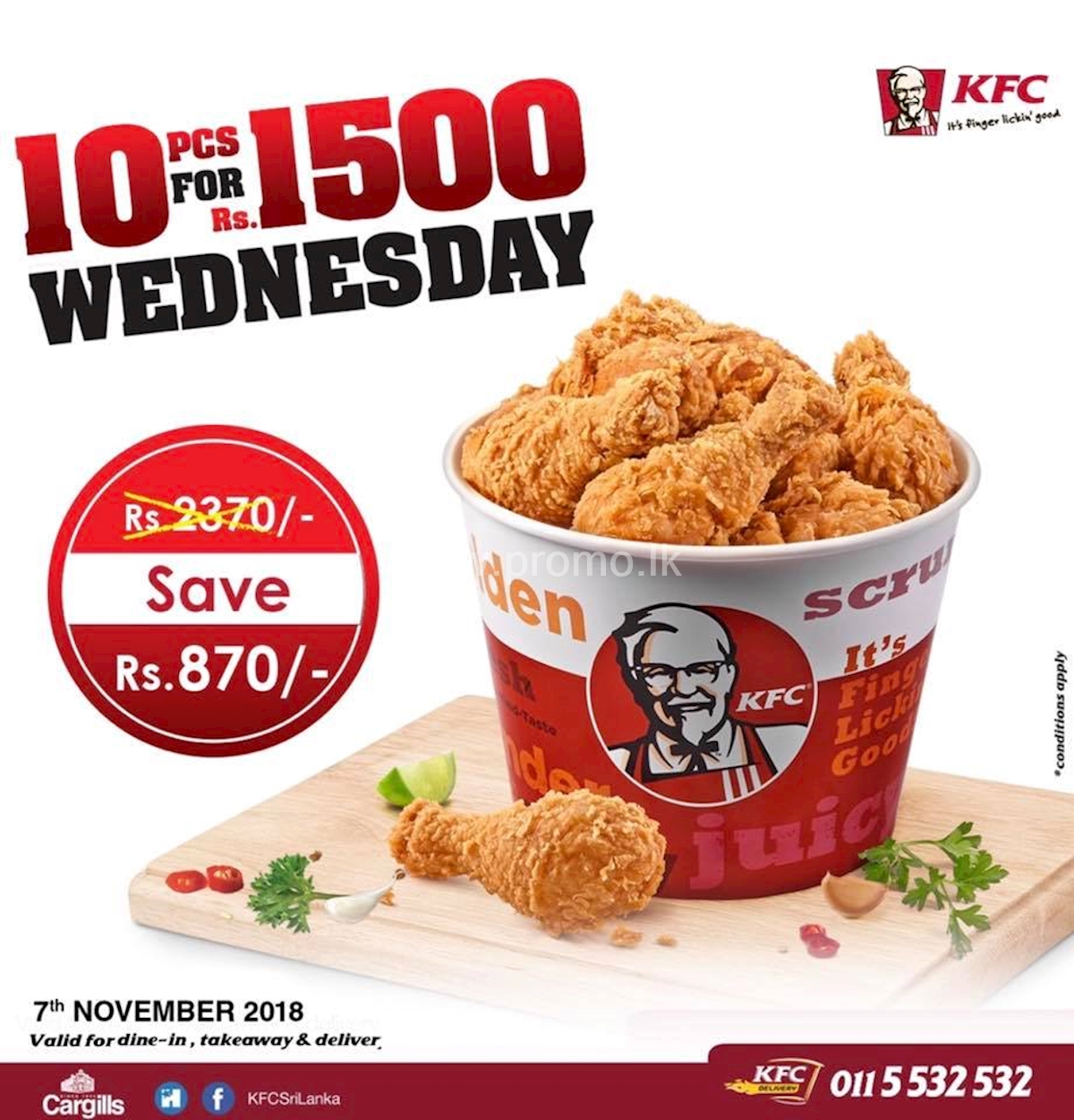 Tempt your taste buds with this Hot and Crispy Wednesday offer from KFC
