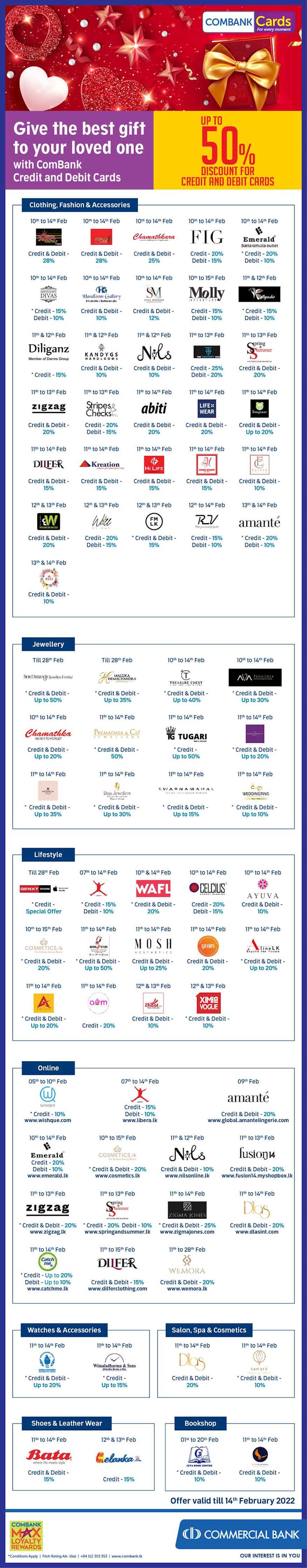Valentine's Day Offers at Commercial Bank 2022 - (All in One)