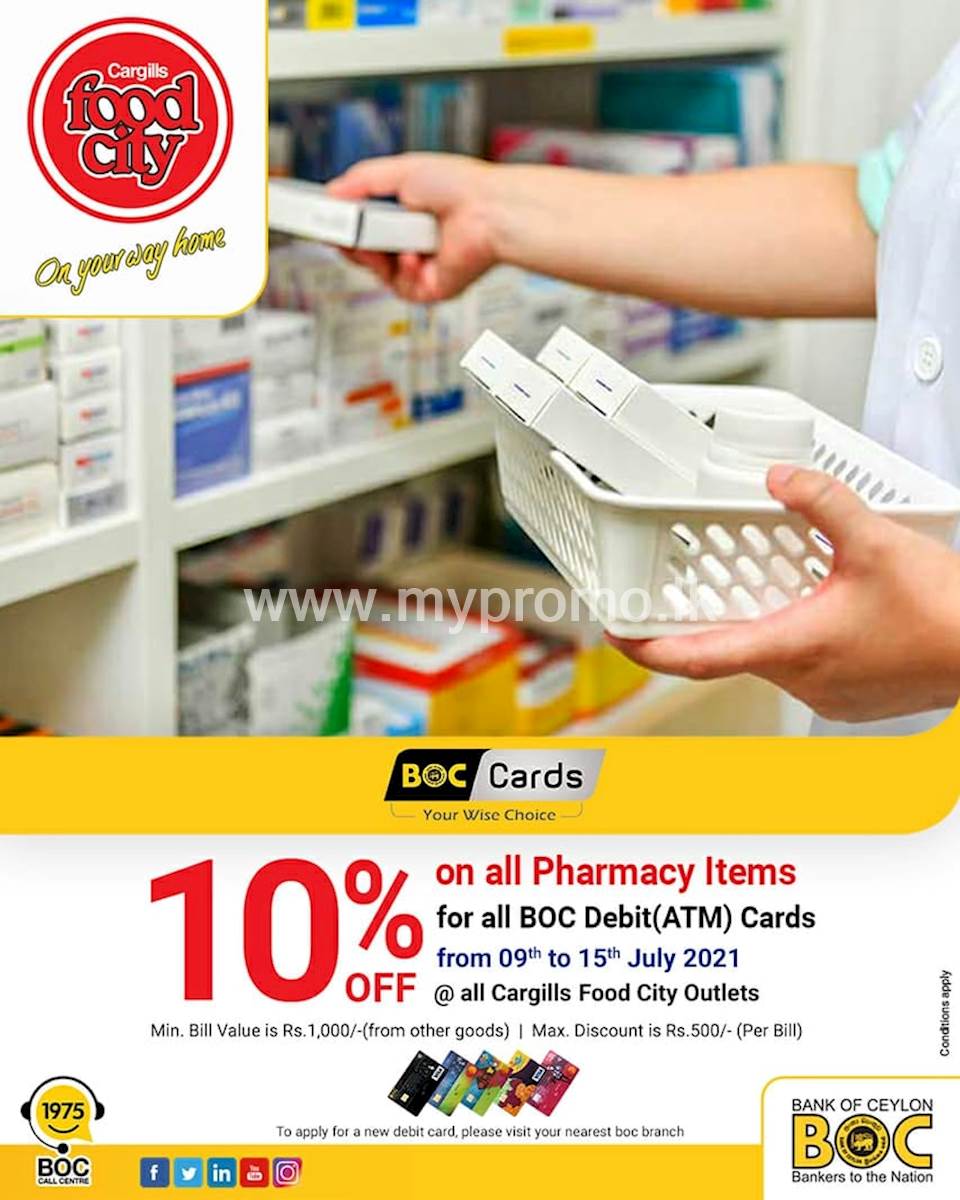 Get 10% OFF ON ALL PHARMACY ITEMS when you use your BOC Debit (ATM ...