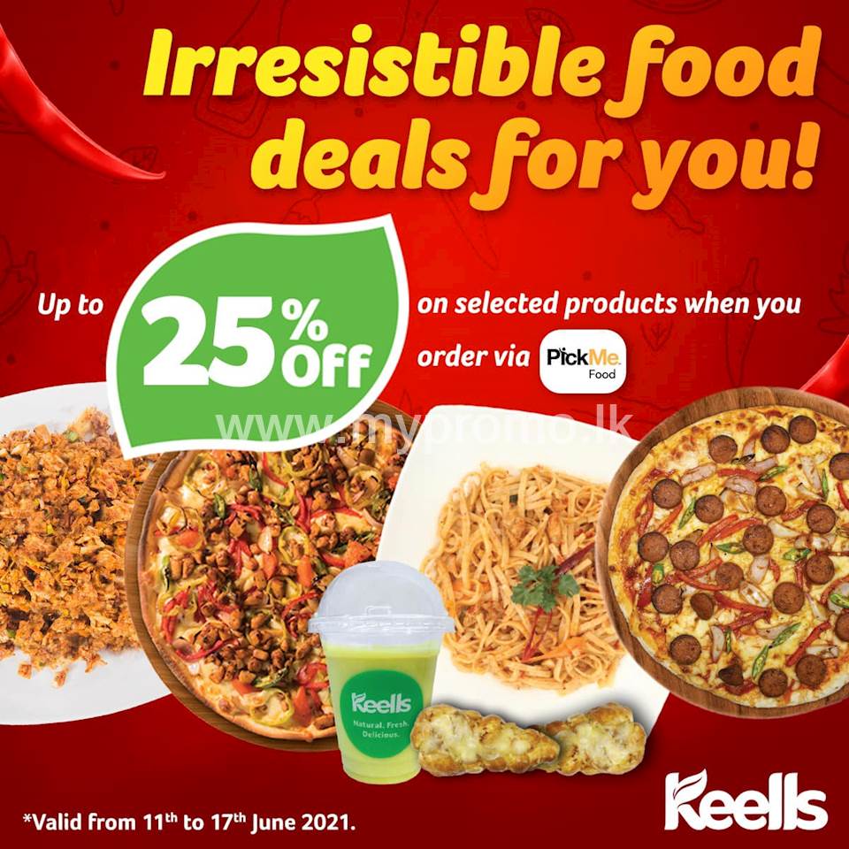 Enjoy 25% off when you order a range of selected food from Keells via ...