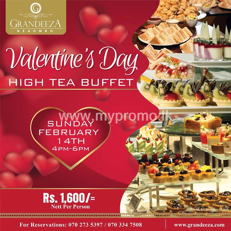 Valentine’s Day High Tea Buffet at GRANDEEZA