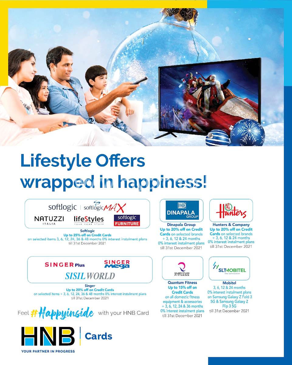 Enjoy seasonal savings on lifestyle offers with your HNB Cards!