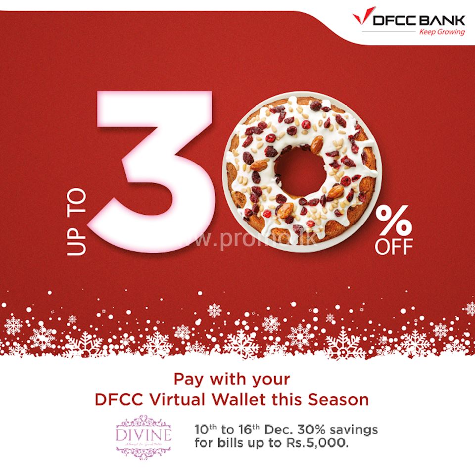 Upto 30% Off at Divine for DFCC Cardholders