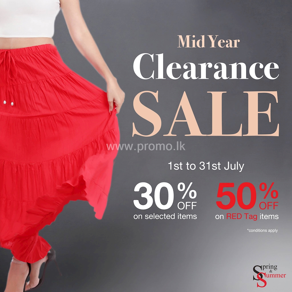 Mid Year Clearance Sale at Spring and Summer