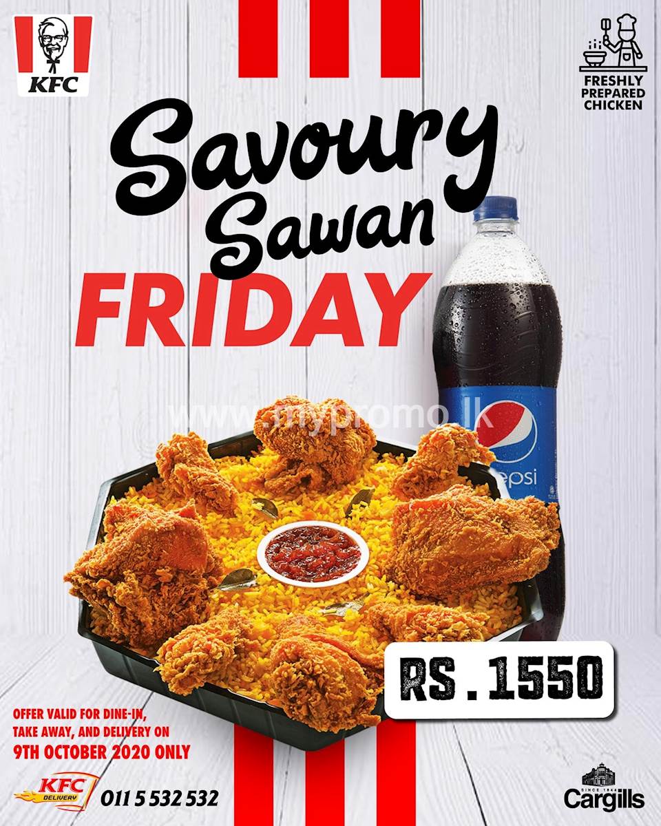 KFC Sri Lanka - Buy a Savoury Sawan with 1.5L Pepsi just for Rs. 1,550 ...