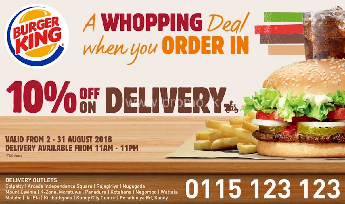 A Whopping Deal when you Order In from Burger King