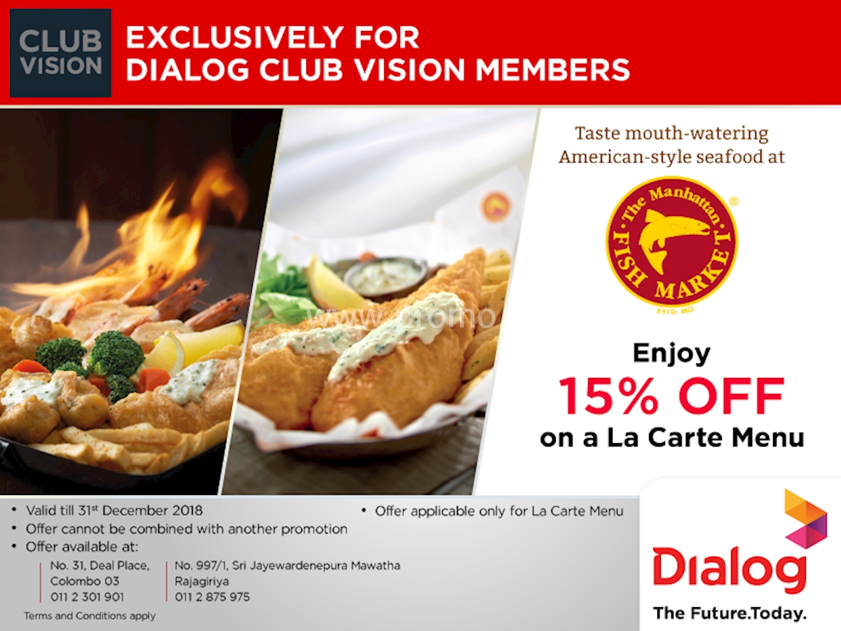 15% Off on A La Carte menu for Dialog Club Vision Members at Manhattan ...