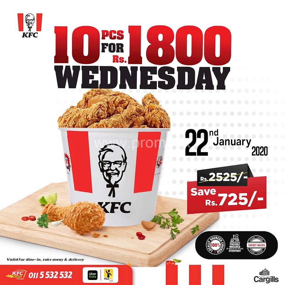 Spoil yourself with a Midweek Treat from KFC! The Wednesday Special for ...