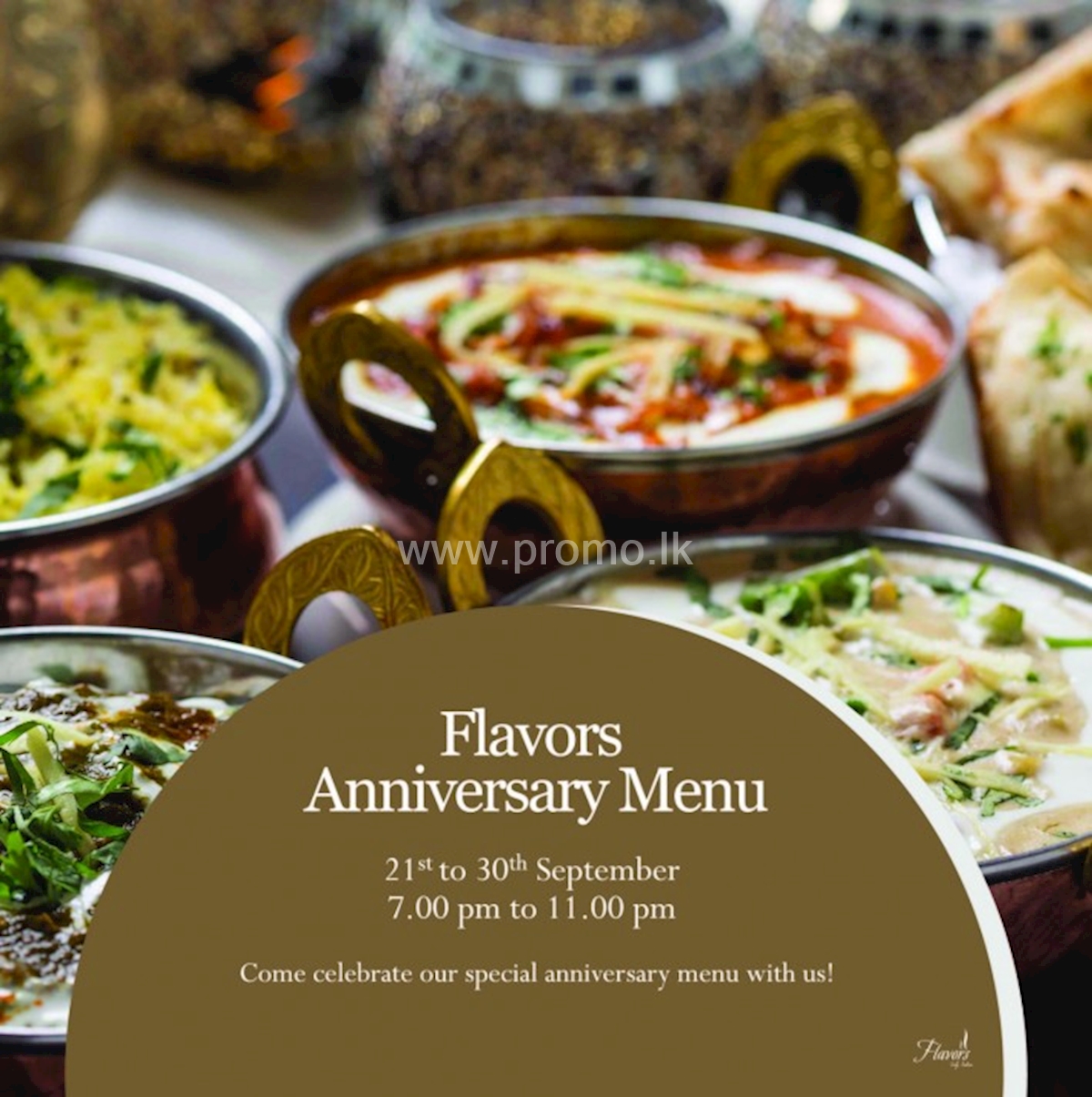 Flavors Anniversary Menu