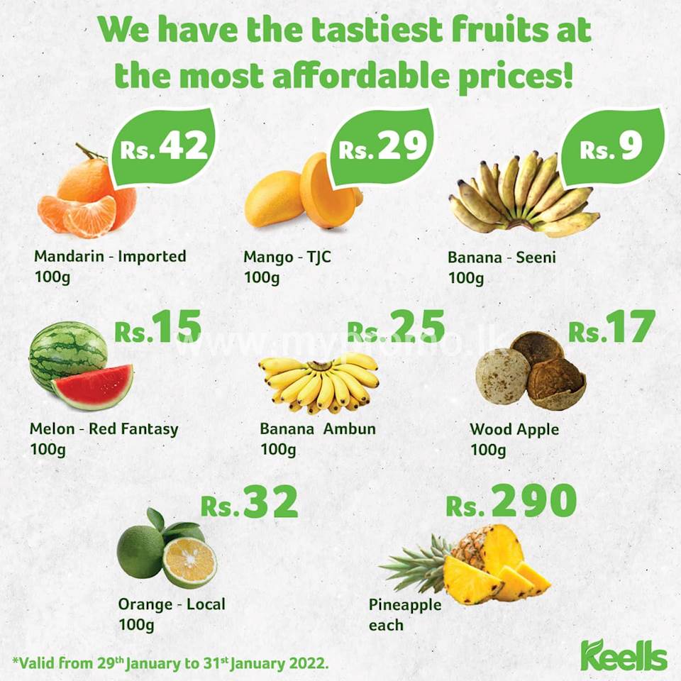 Tastiest Fruits at the most affordable prices at Keells