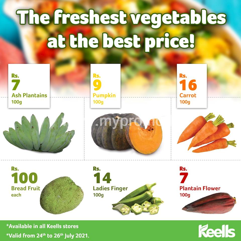 Offering the best prices this weekend for fresh veggies at Keells