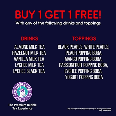 Bubble Me Bubble Tea - Latest Promotions, Offers and Discounts